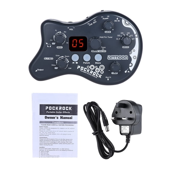 ammoon PockRock Portable Guitar Multi-Effects Processor Pedal, 15 ...