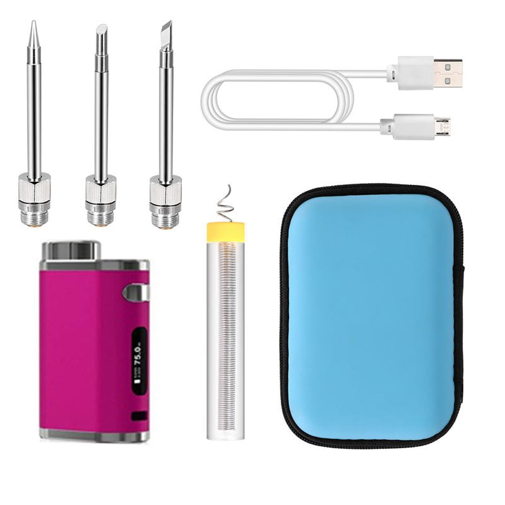 ammoon Portable Electric Soldering Iron, 1W 75W USB Rechargeable ...