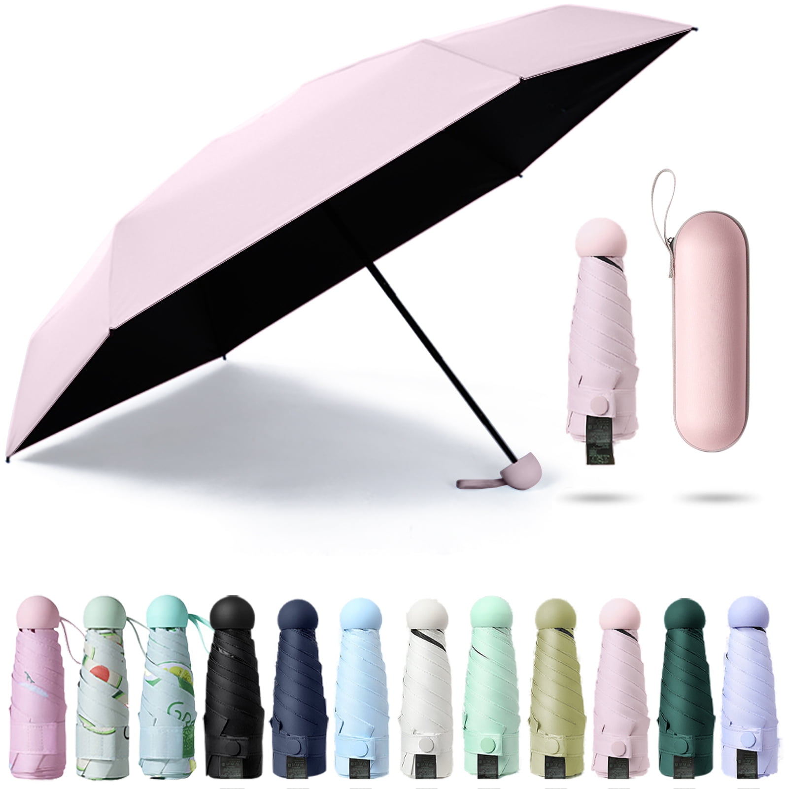 ammoon Portable Sun Umbrella Lightweight Foldable UV Protection Rain ...