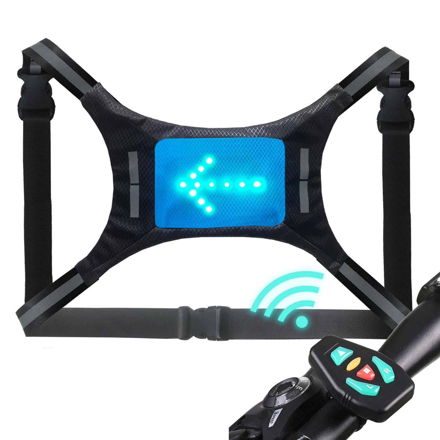 ammoon Vest,Led Vest Usb Remote Turn Vest Usb Remote Turn - Walmart.com