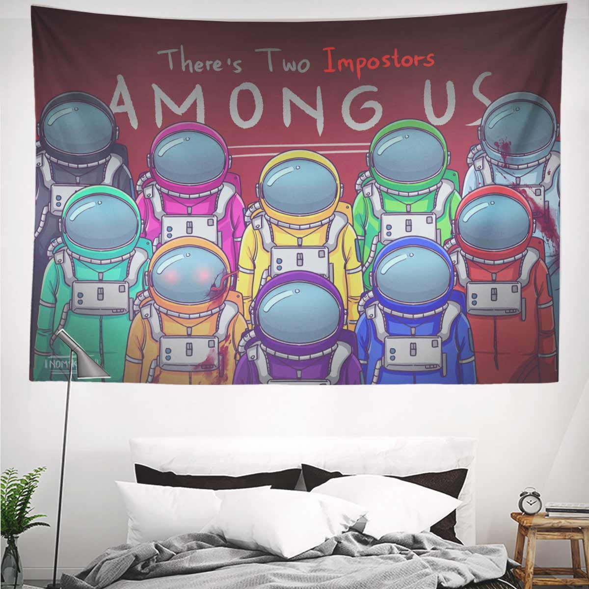 among us Tapestry Gift Wall Hanging Backdrop for Room Bedroom Girls ...