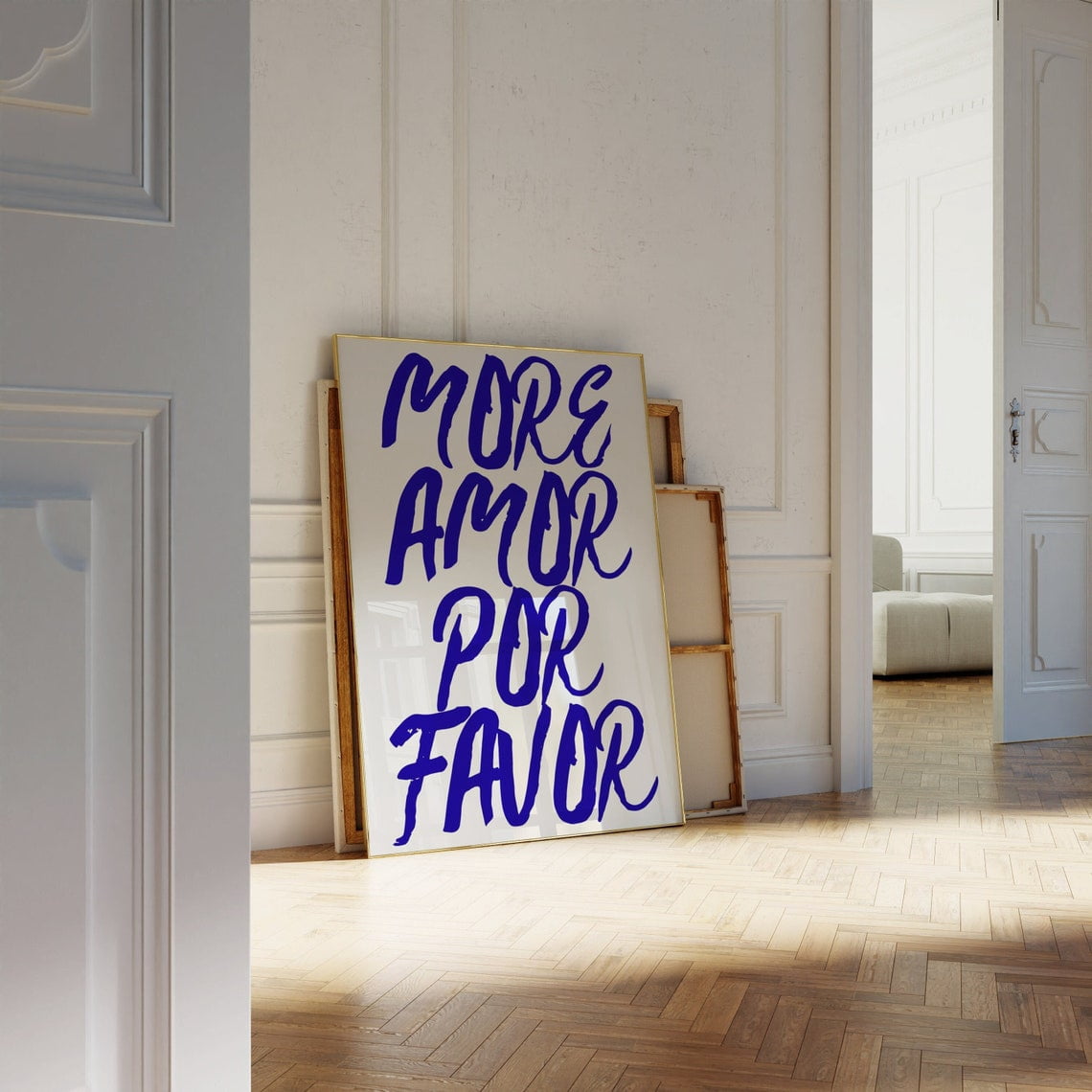 More amor por favor Poster, Love Quote Poster Wall Art, Trendy Retro ...