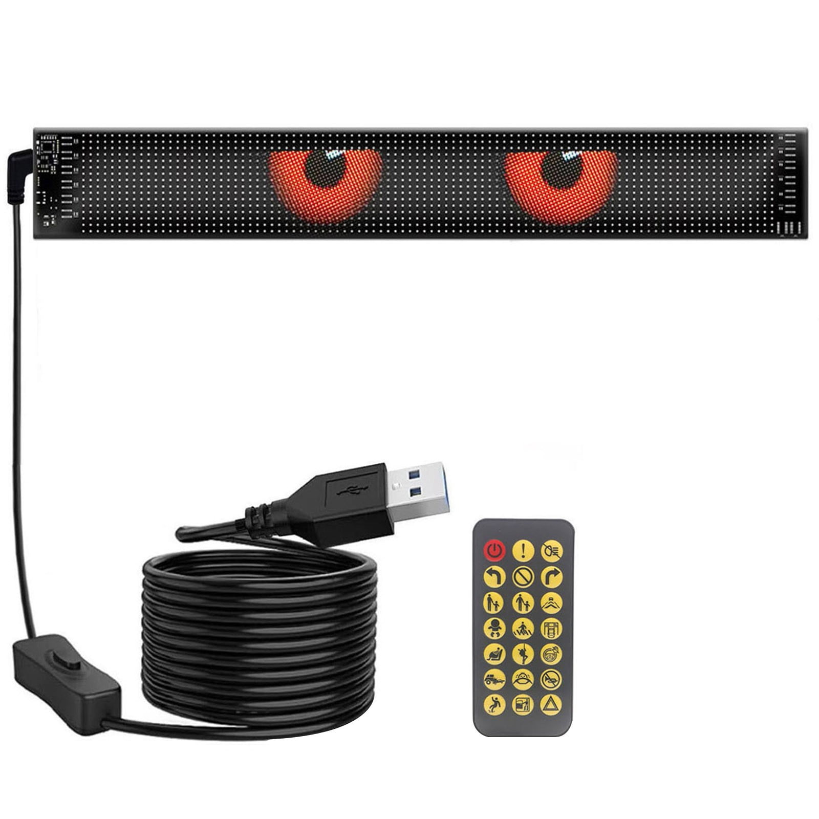 amousa Colorful Eye Lamp Soft Screen For Car, Programmable Ultra Thin ...