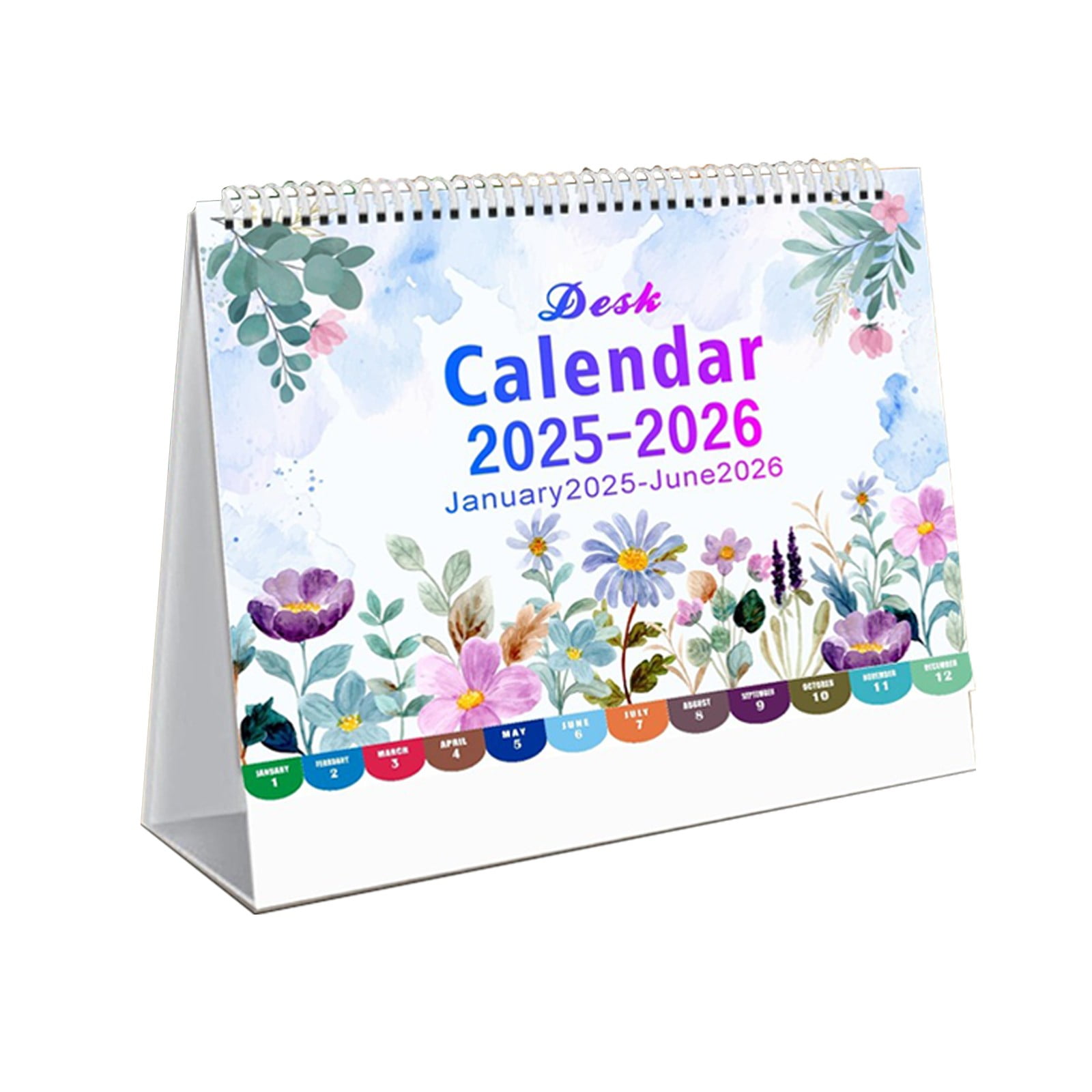 amousa Monthly Flip Calendar - Small Desk Calendar with Floral Desktop ...