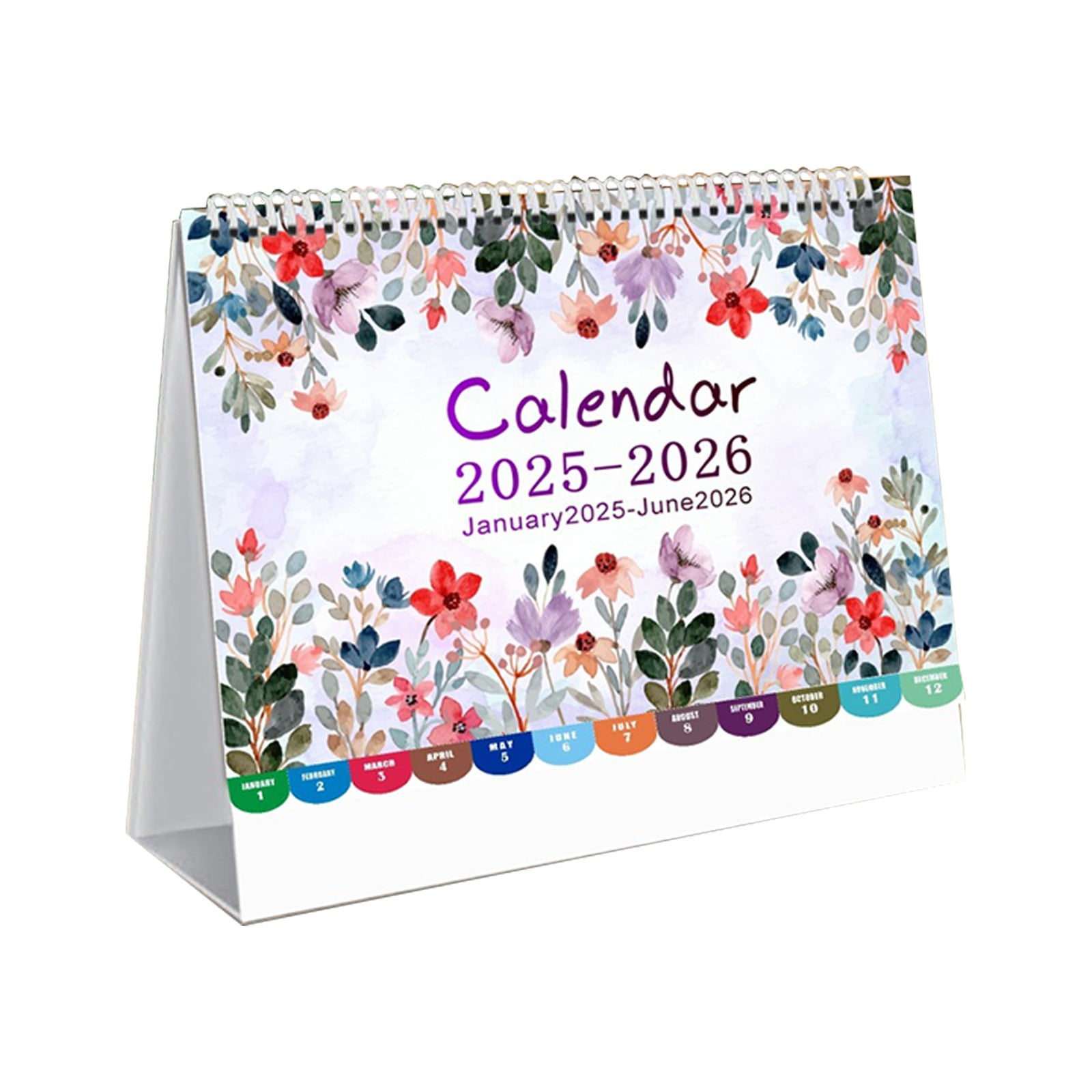 amousa Monthly Flip Calendar - Small Desk Calendar with Floral Desktop ...