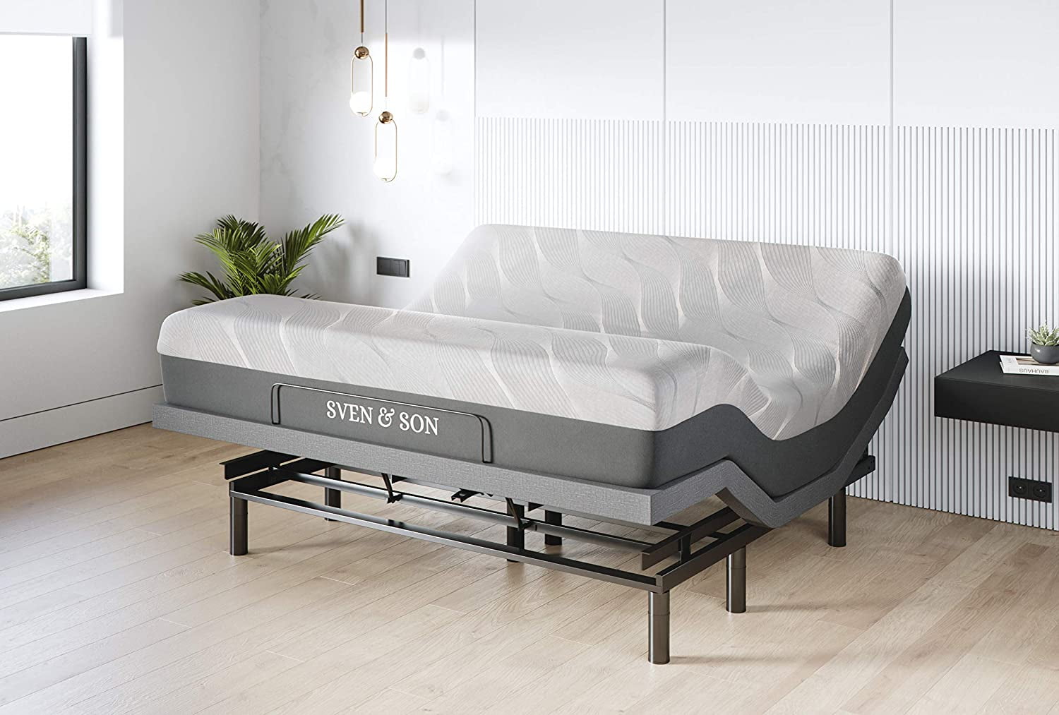Jocisland Bed Frame Queen Size Velvet Tufted Upholstered Platform Bed ...