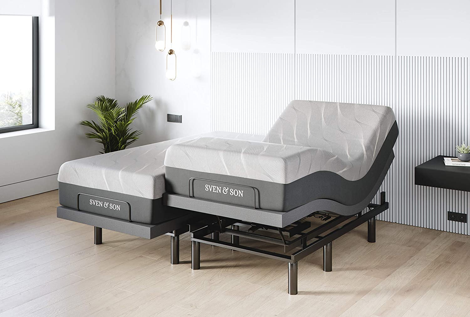 Bed Frame Full Bed Frame with 2 Rattan Baskets 14 \u201C Metal Platform ...