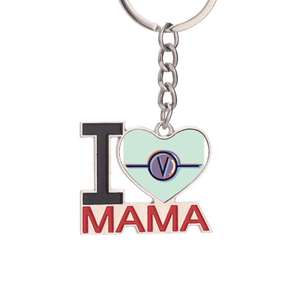amperemeter notation compnt Keychain Metal Keyring Holder Love MAMA ...