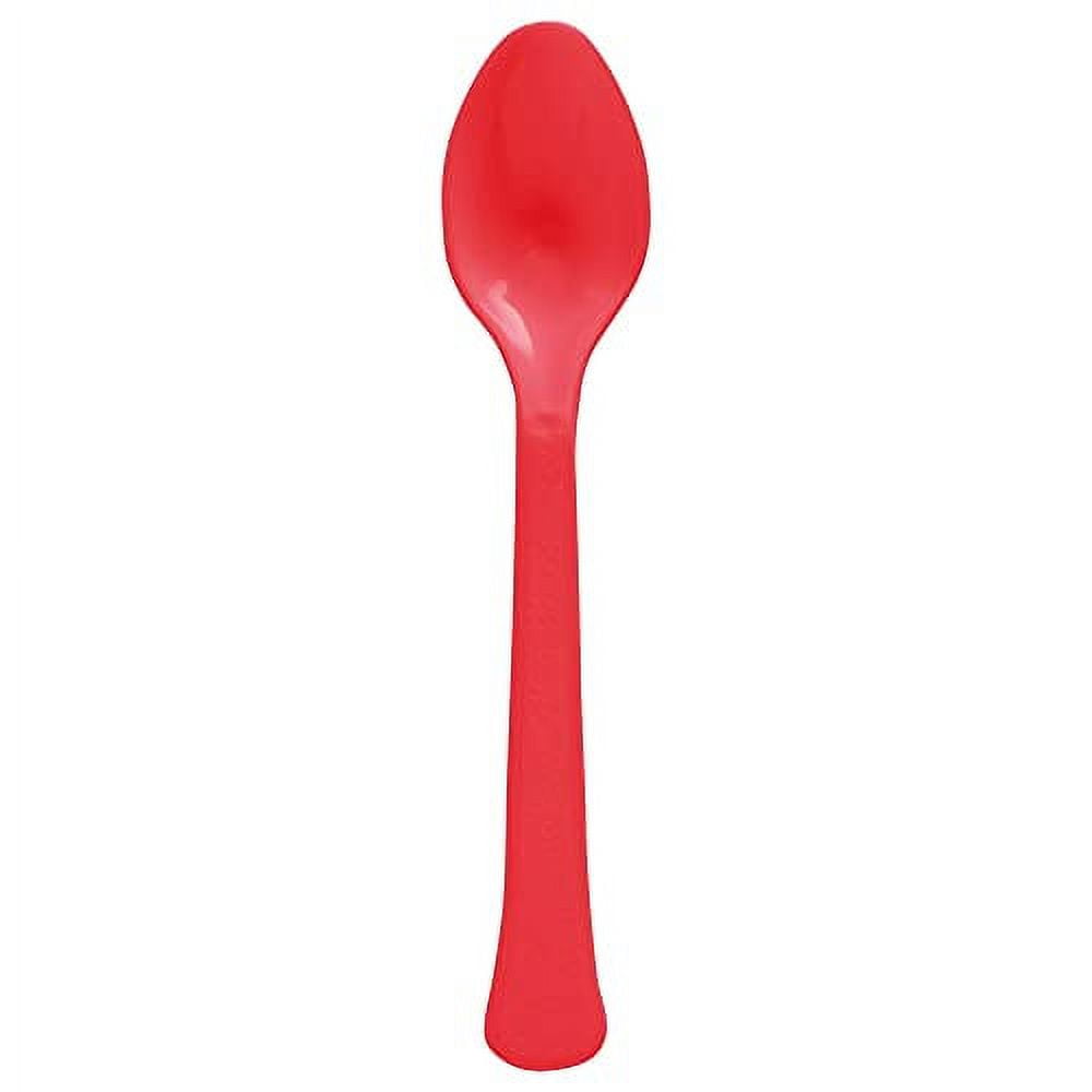 amscan Apple Red Premium Heavy Duty Plastic Spoons, 50 Ct - Walmart.com