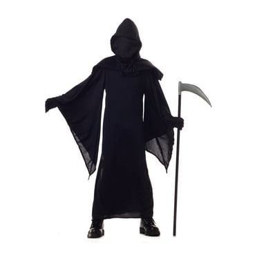 Kids Scary Ghost Face Grim Reaper Deluxe with Vinyl Hands Boys ...