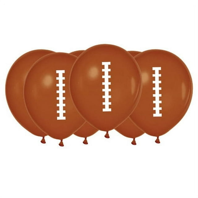 amscan Football Design Party Supply Round Latex Balloons, 6 CT, 12 ...