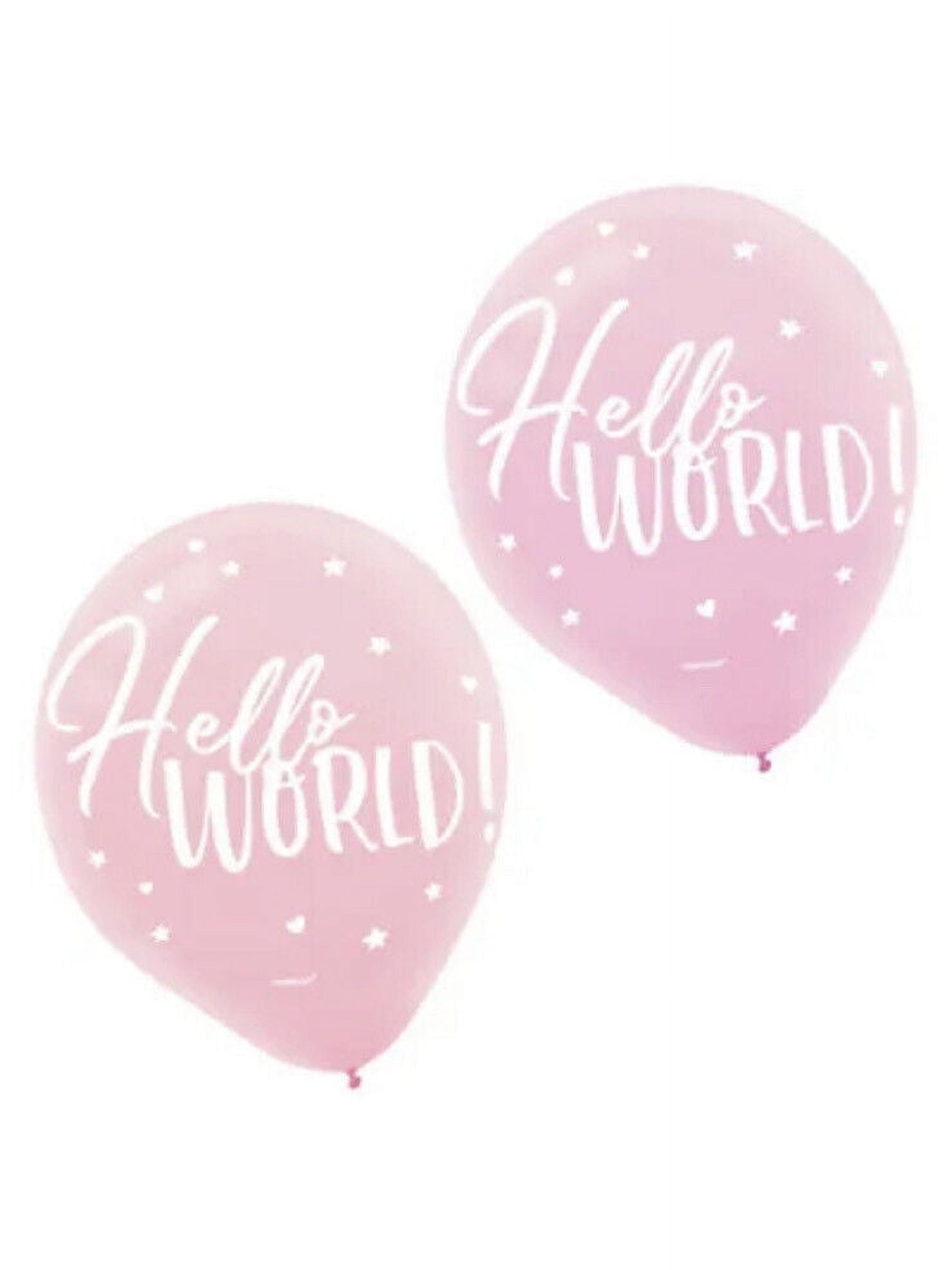 amscan Hello World Girl 12" Latex Balloons (15) - Walmart.com