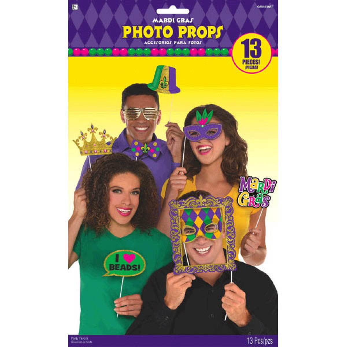 Mardi Gras Photo Prop Kit - Walmart.com