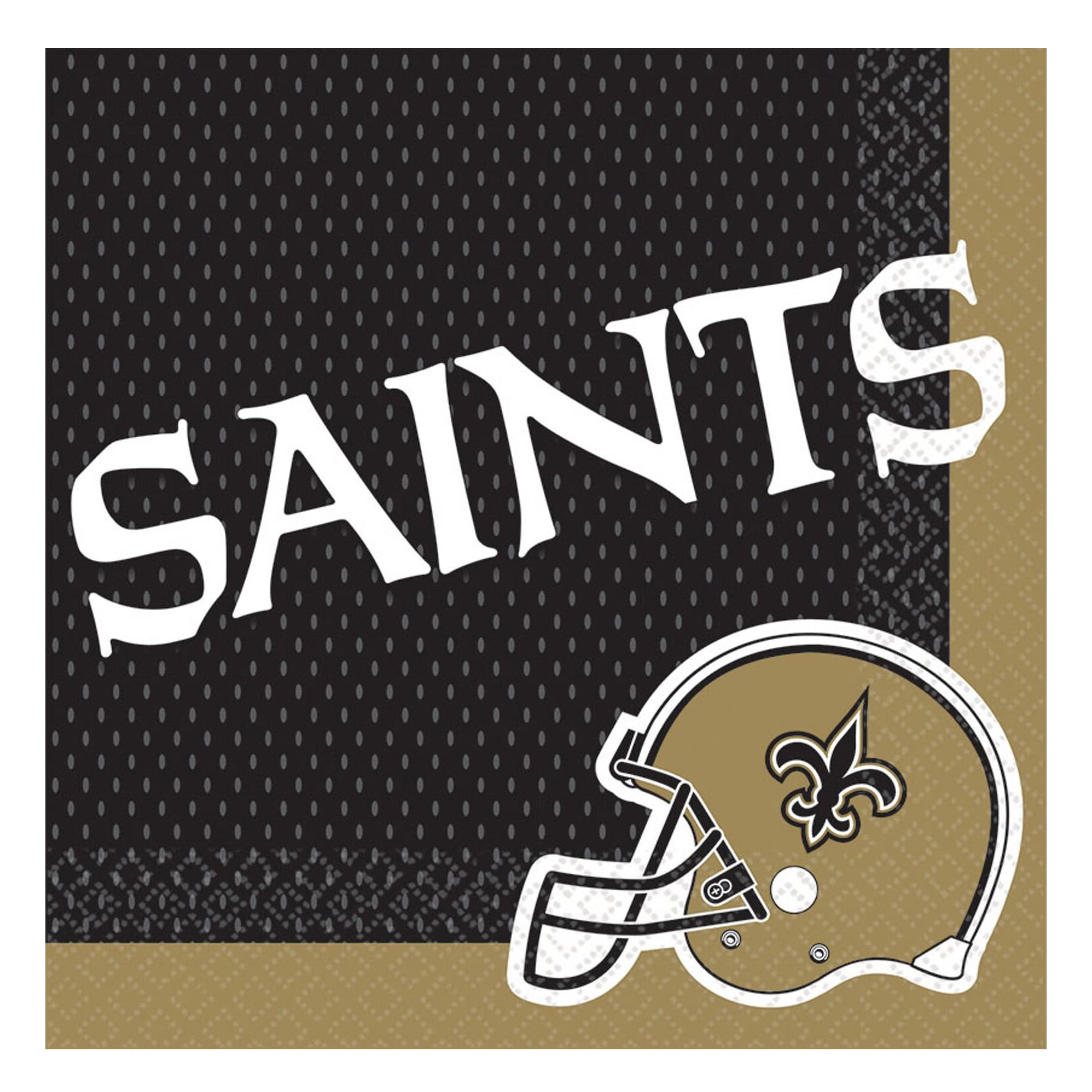 amscan New Orleans Saints 13" Football Square Paper Luncheon Napkins ...
