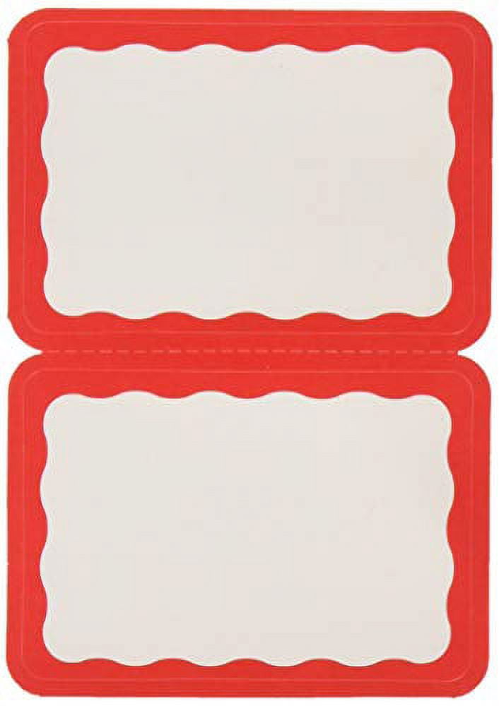 amscan Party, Red Border Name Tags, 2 1/2 x 3 1/2 inches, 100 - Walmart.com
