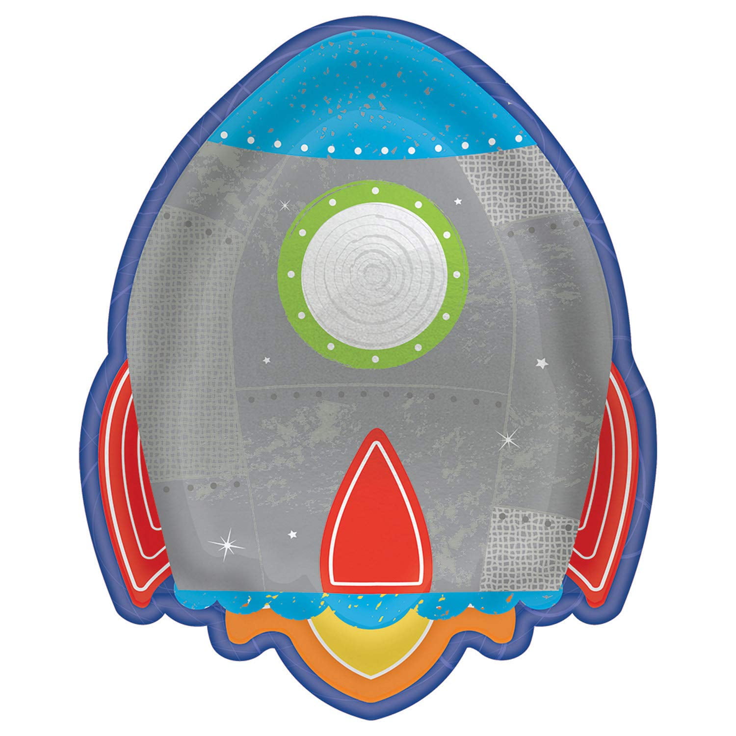 amscan Rocket Shaped Paper Plates-8pc - Walmart.com