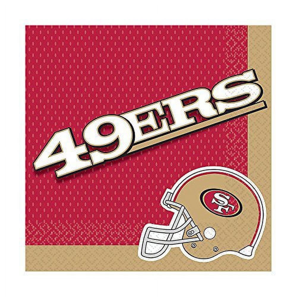 NFL San Francisco 49ers Paper Luncheon Napkins for Football Viewing ...