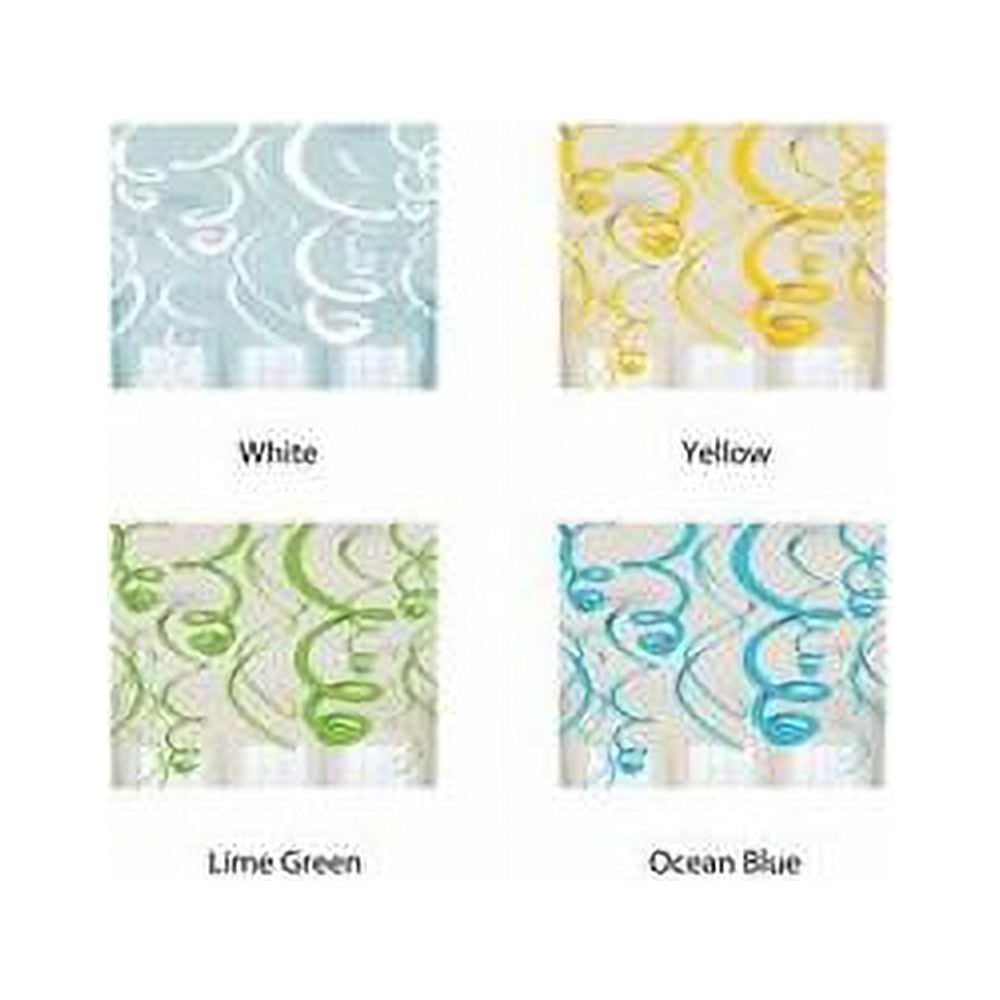 amscan Solid Color Swirl Decorations 22IN Graduation Plastic Hanging ...