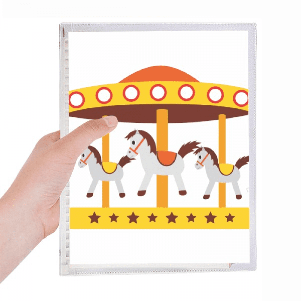 amusement park color carousel illustration notebook loose diary ...