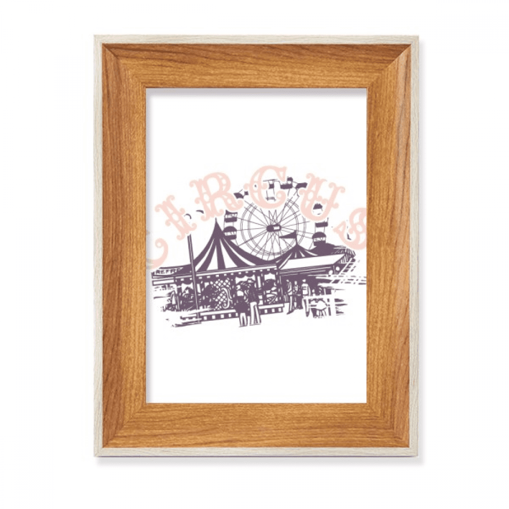 amusement park pattern desktop wooden photo frame display picture art ...