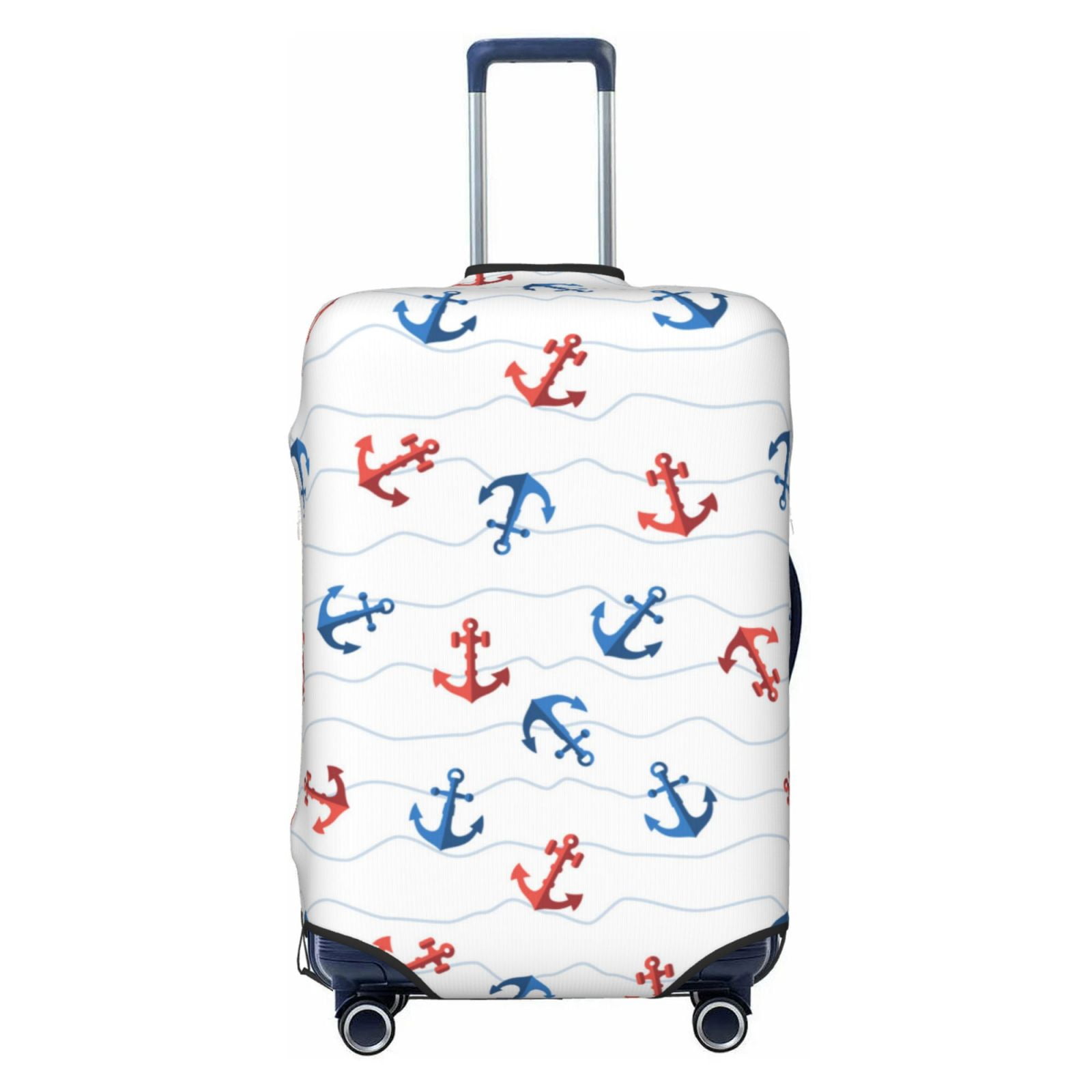 anchors cute wave white Luggage Cover, Suitcase Cover for Luggage Fits ...