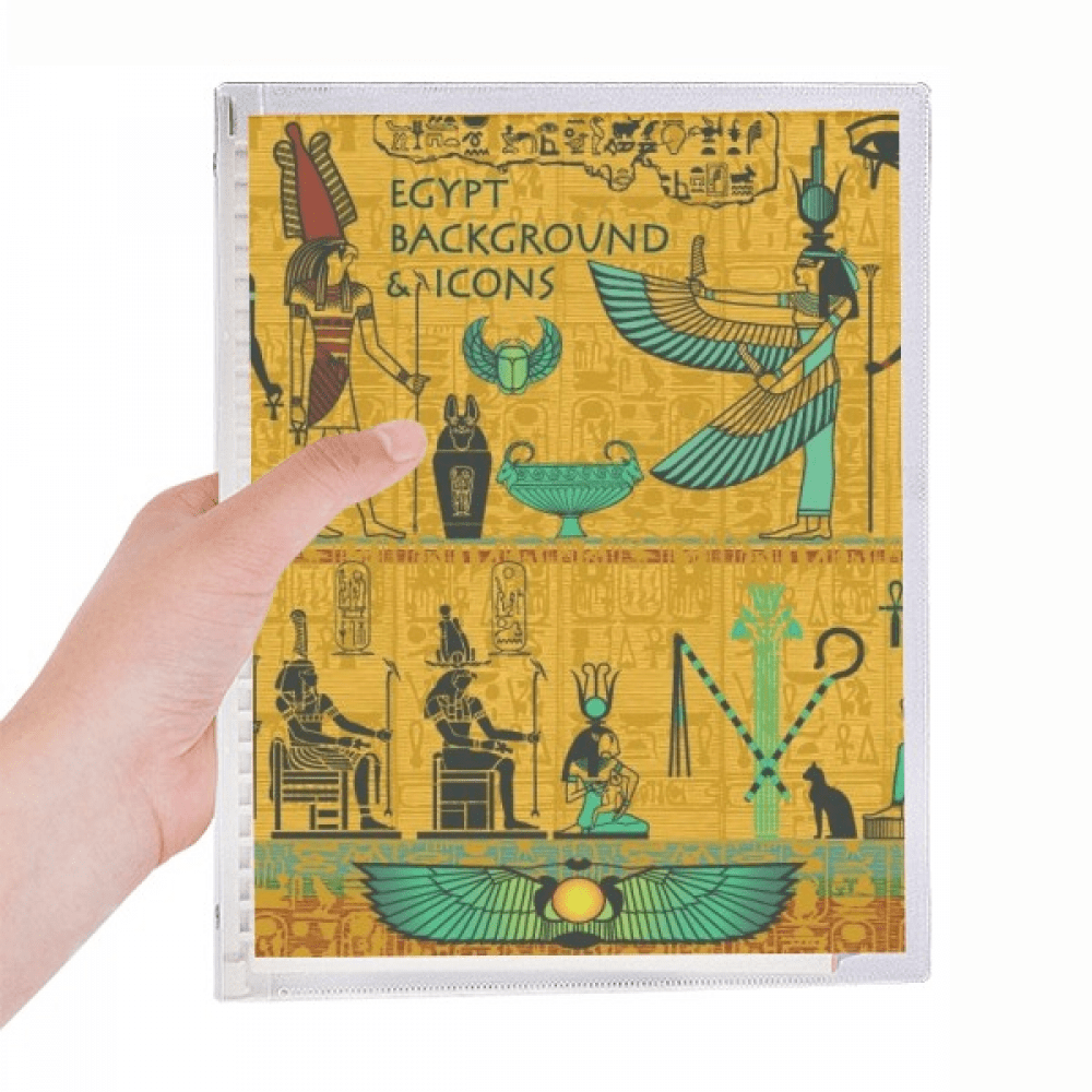 ancient egypt pharaoh art pattern notebook loose diary refillable ...