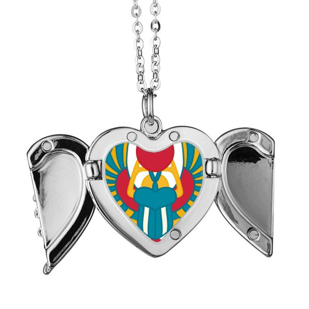 ancient egypt scarab pattern angel wings necklpendant fashion - Walmart.com