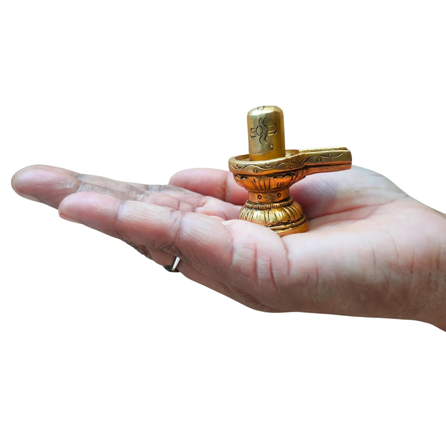 anciently Chota Shivling Very Small Shivling 45 CM Height Brass Gold ...