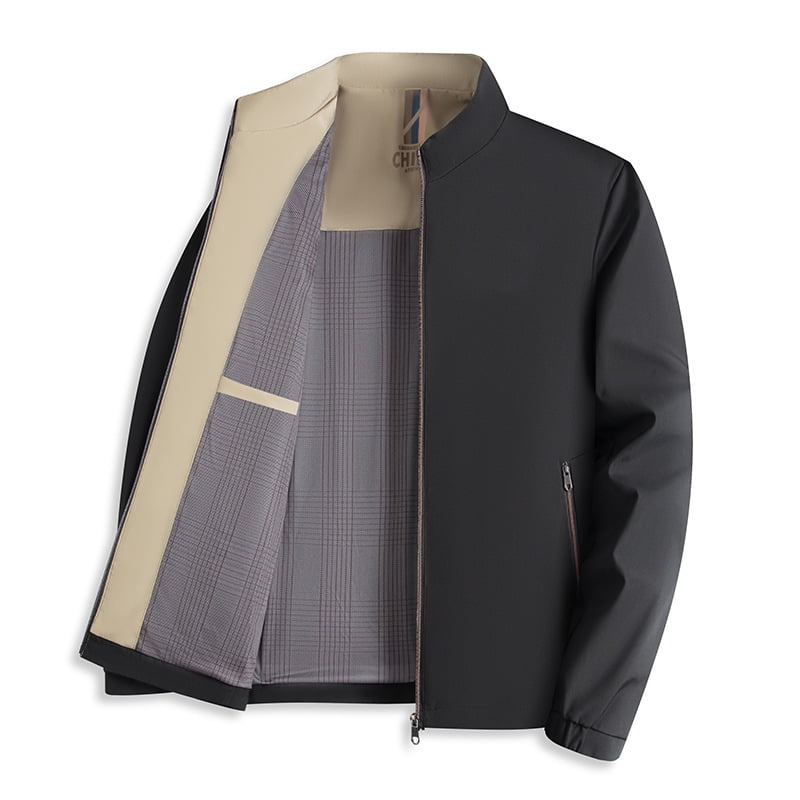 and Autumn New Vertical Collar Cardigan Casual Jacket Men‘s Sports ...