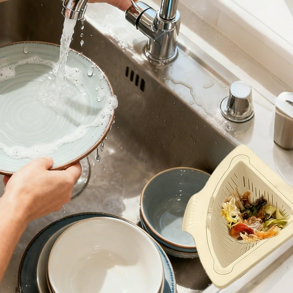 and Filter Kitchen Triangular Strainer Rack for Easy Draining Storage ...