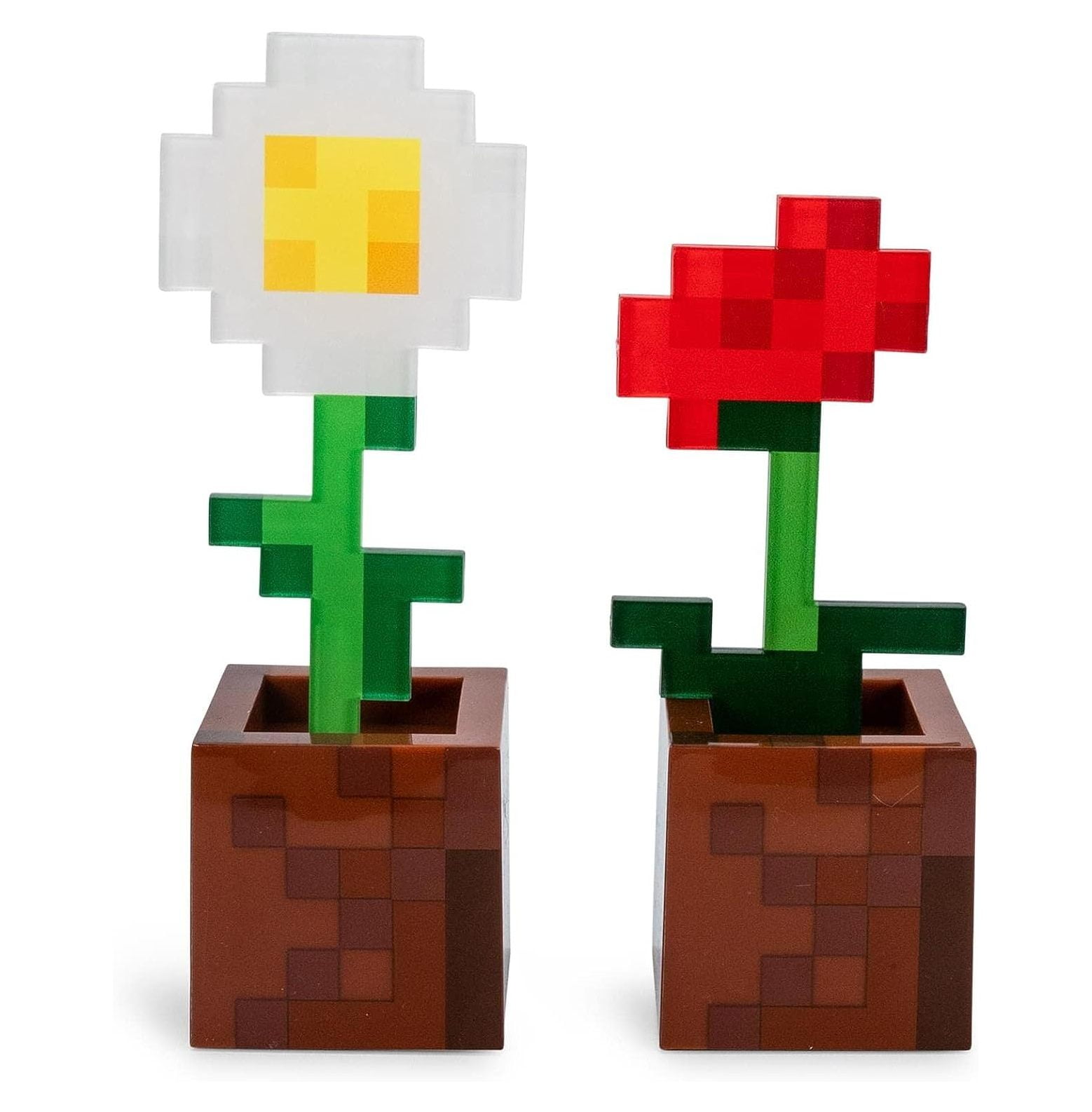 and Flower Pot Mood Lights, Set of 2 | Nightstand Table Lamp with LED ...
