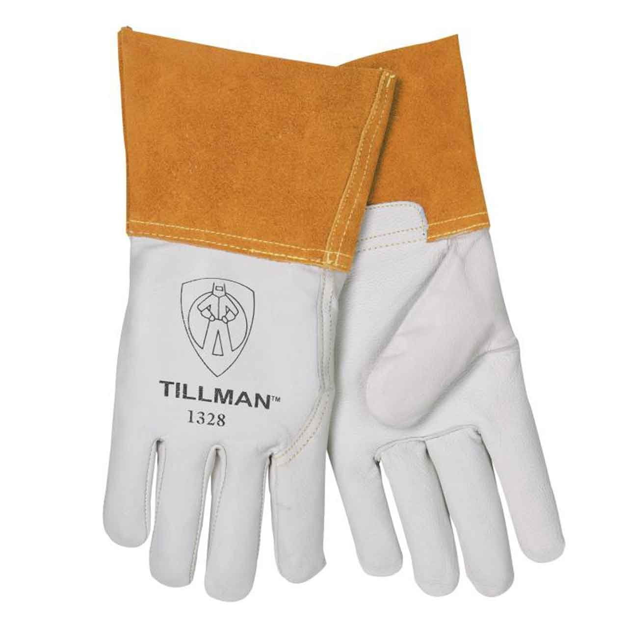 and Large 13" Pearl and Top Grain Goatskin Unlined TIG Welders Gloves ...