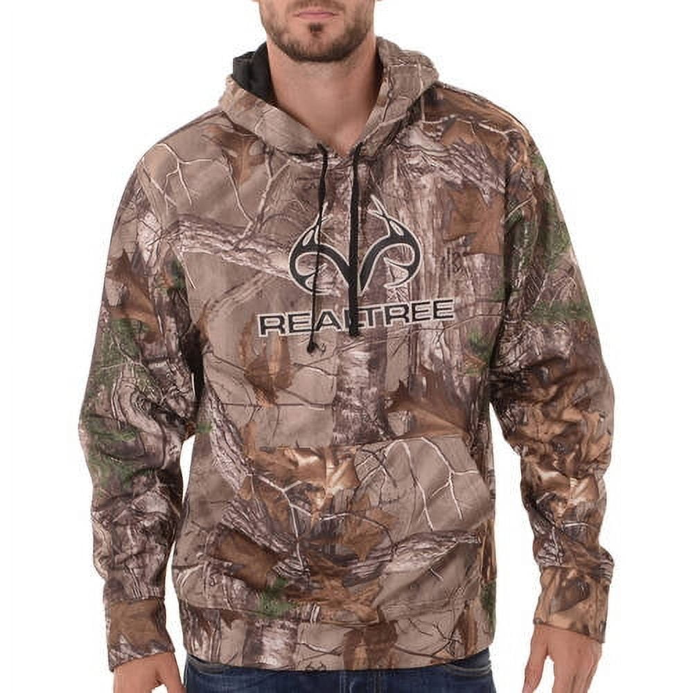 Mossy Oak Men's Camo Performance Fleece Hoodie - Warm Hunting Pullover ...