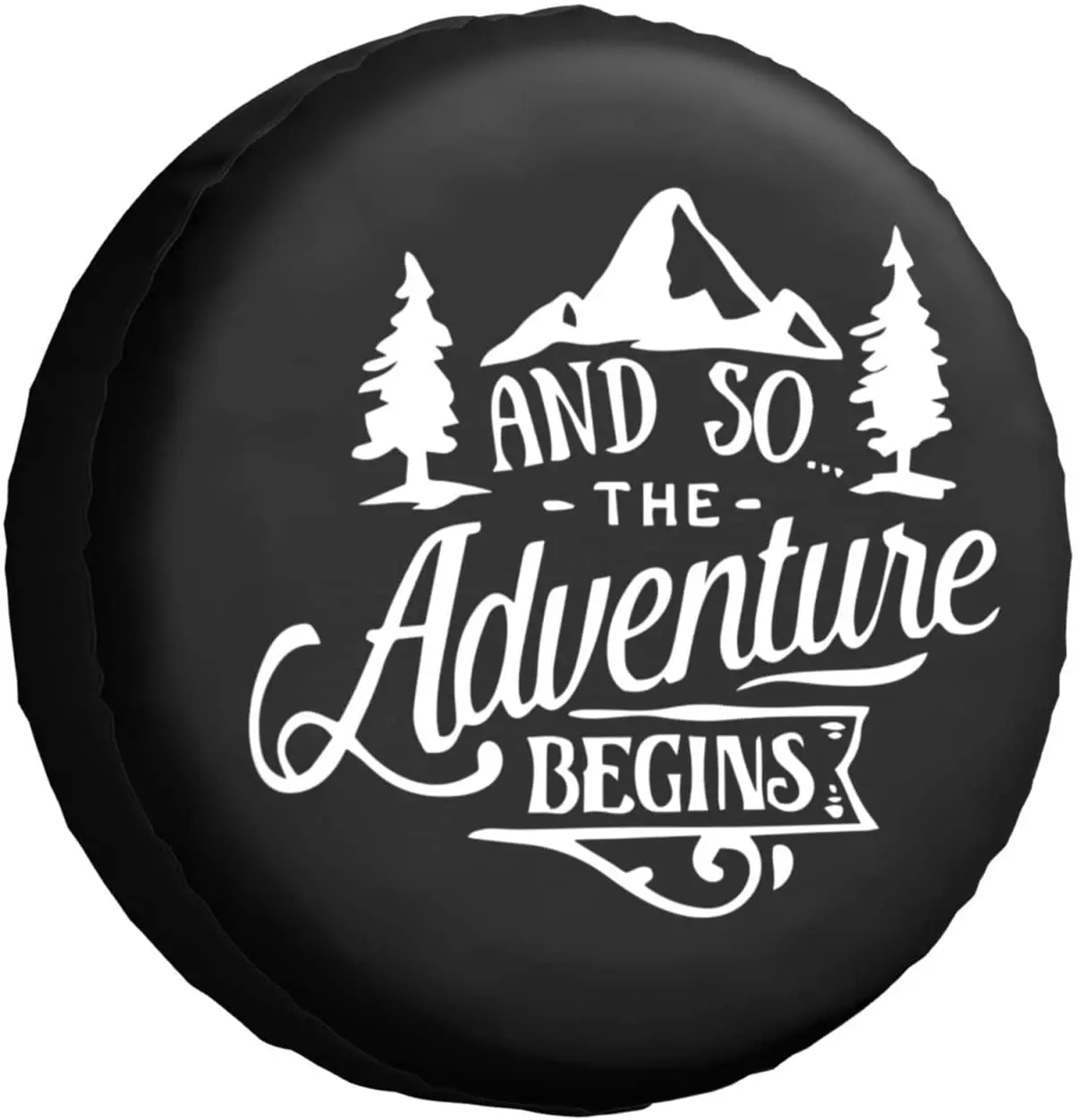 and So The Adventure Begins Rv Spare Tire Cover for RV Trailer Wheel ...