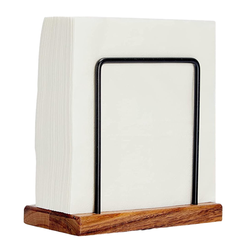 and Stable Wood Iron Tissue Holder Stylish Tissue Stand Simple Paper ...