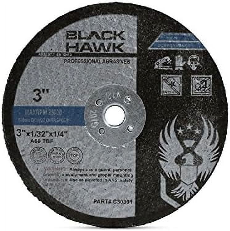 and Stainless Cut Off Wheels for Grinders, 3" x 1/32" x 1/4" - 25 ...