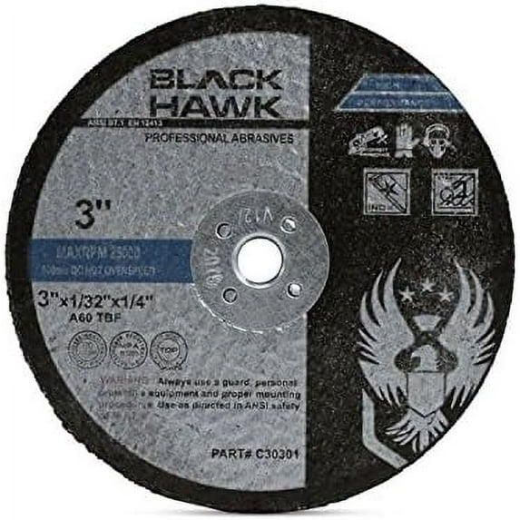 and Stainless Cut Off Wheels for Grinders, 3" x 1/32" x 1/4" - 25 ...