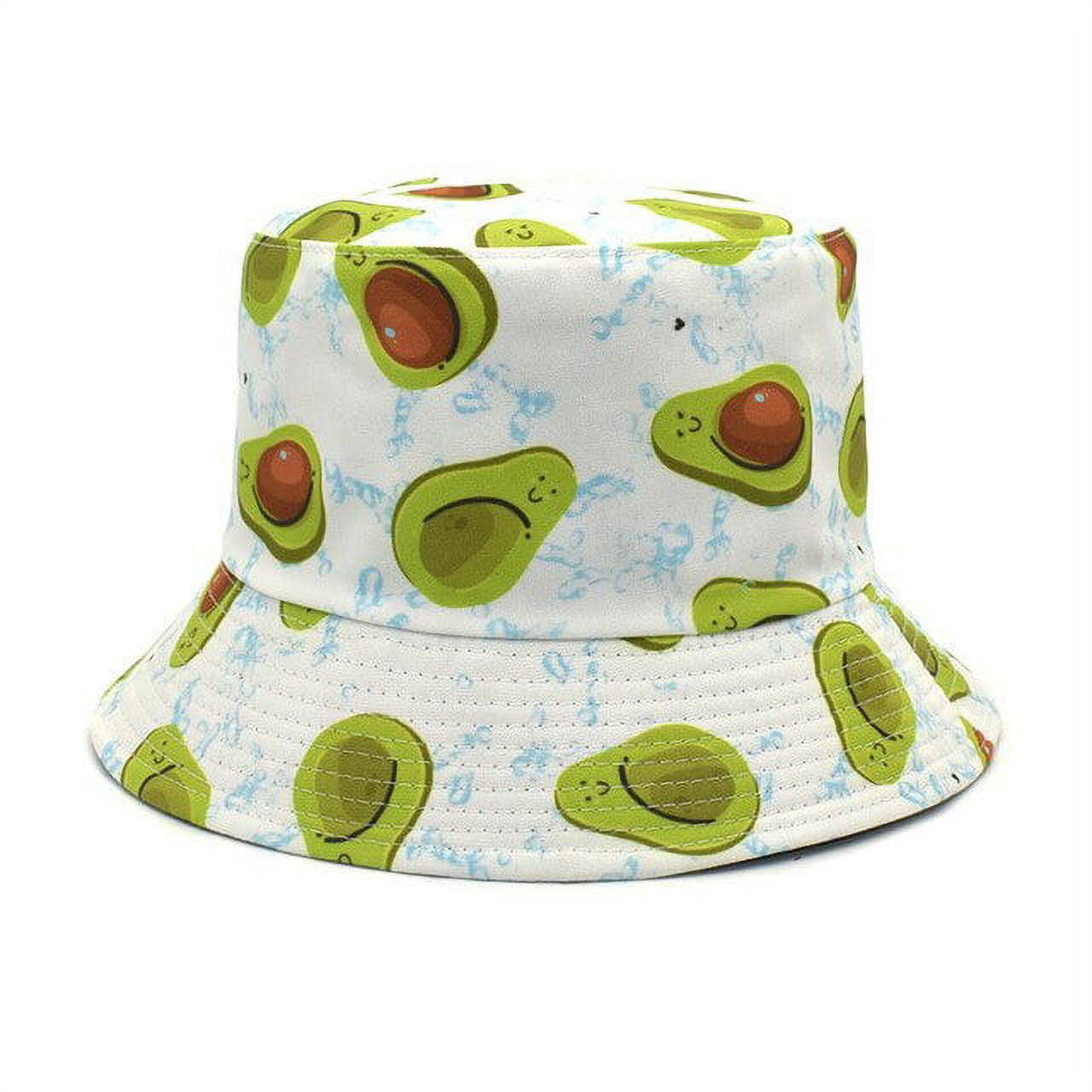 and Summer New Fruit Print Fisherman Hat Women's Basin Hats Beach ...