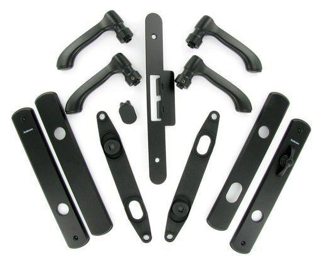 Andersen Albany Style Black Double Active Hinged Door Hardware Set with ...