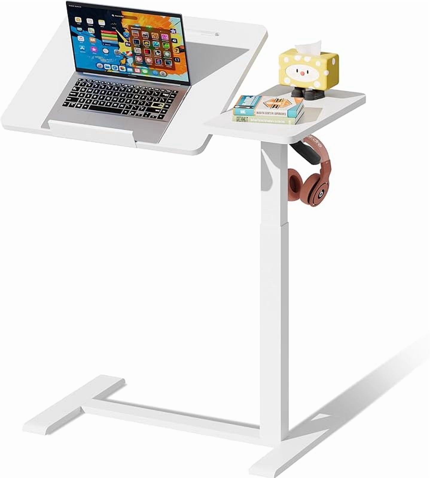 anding Desk, Medical Overbed Table with Rolling Tray and Power Outlet ...
