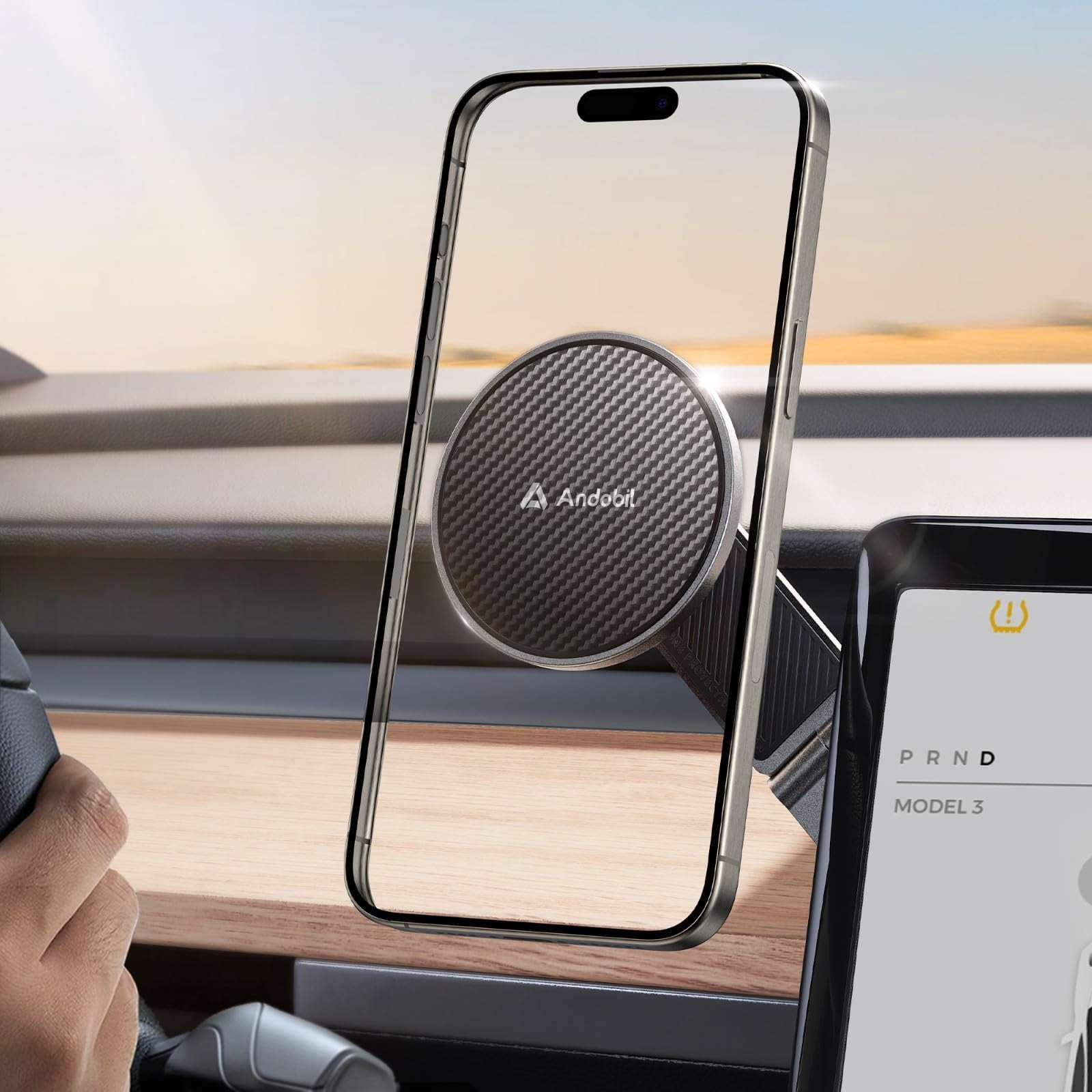 andobil 2024 Newest Tesla DHF10 Phone Mount [Strong Magnets & MagSafe ...
