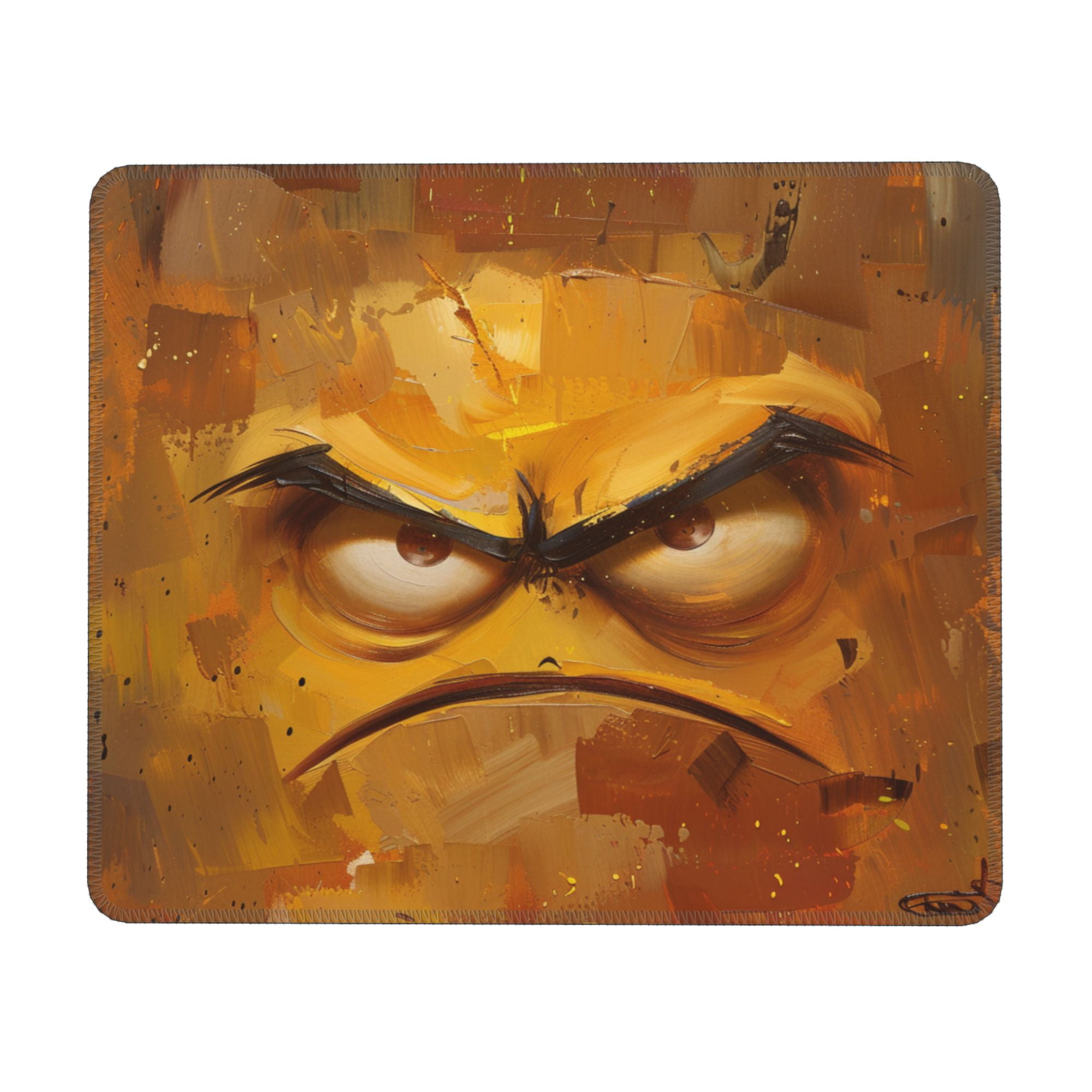 angry face Mouse Pad Non Slip Rubber Base Mousepad 7.9 x 9.5 in ...