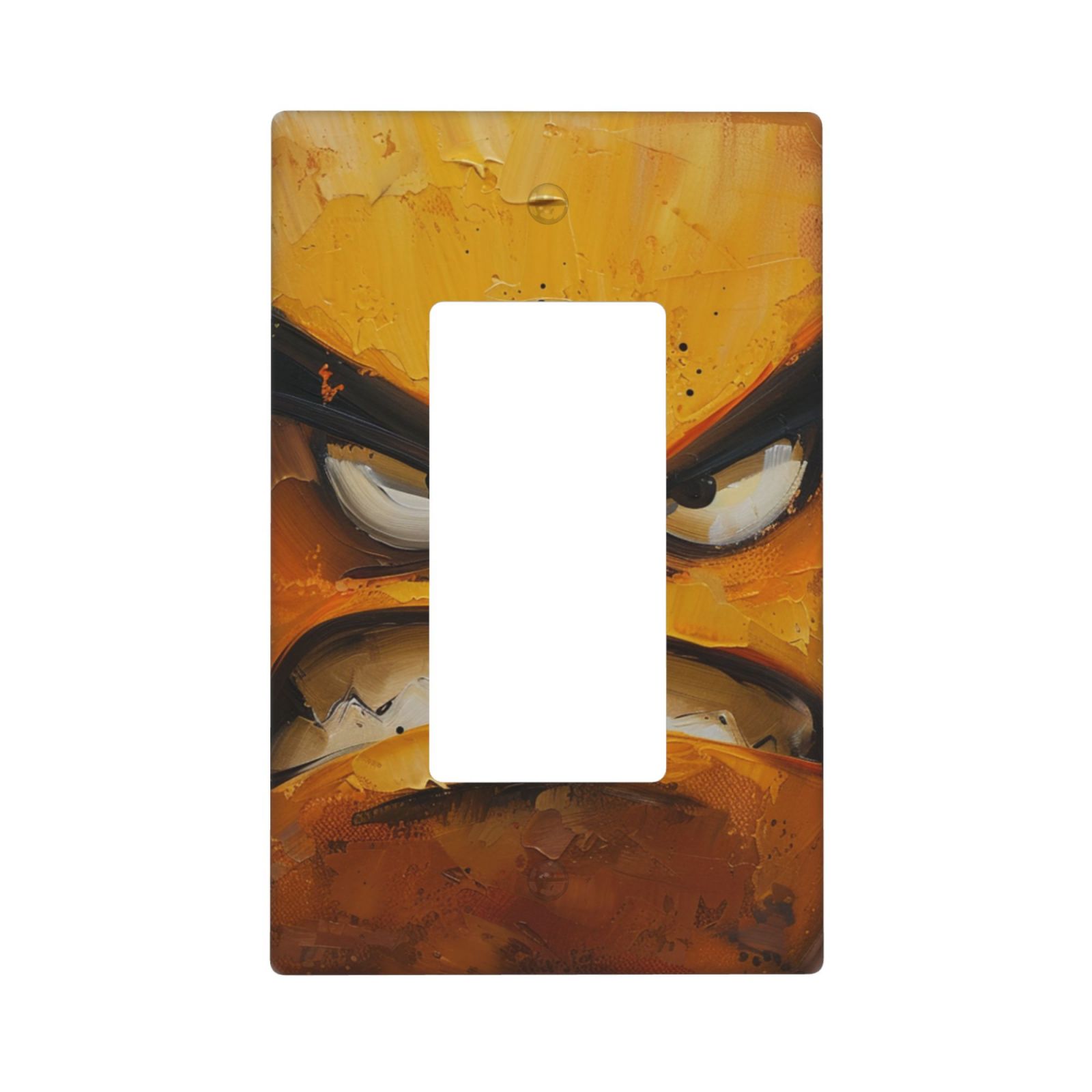angry face Switch Cover Decorative Wall Plate / 1-Gang / Mid-size ...