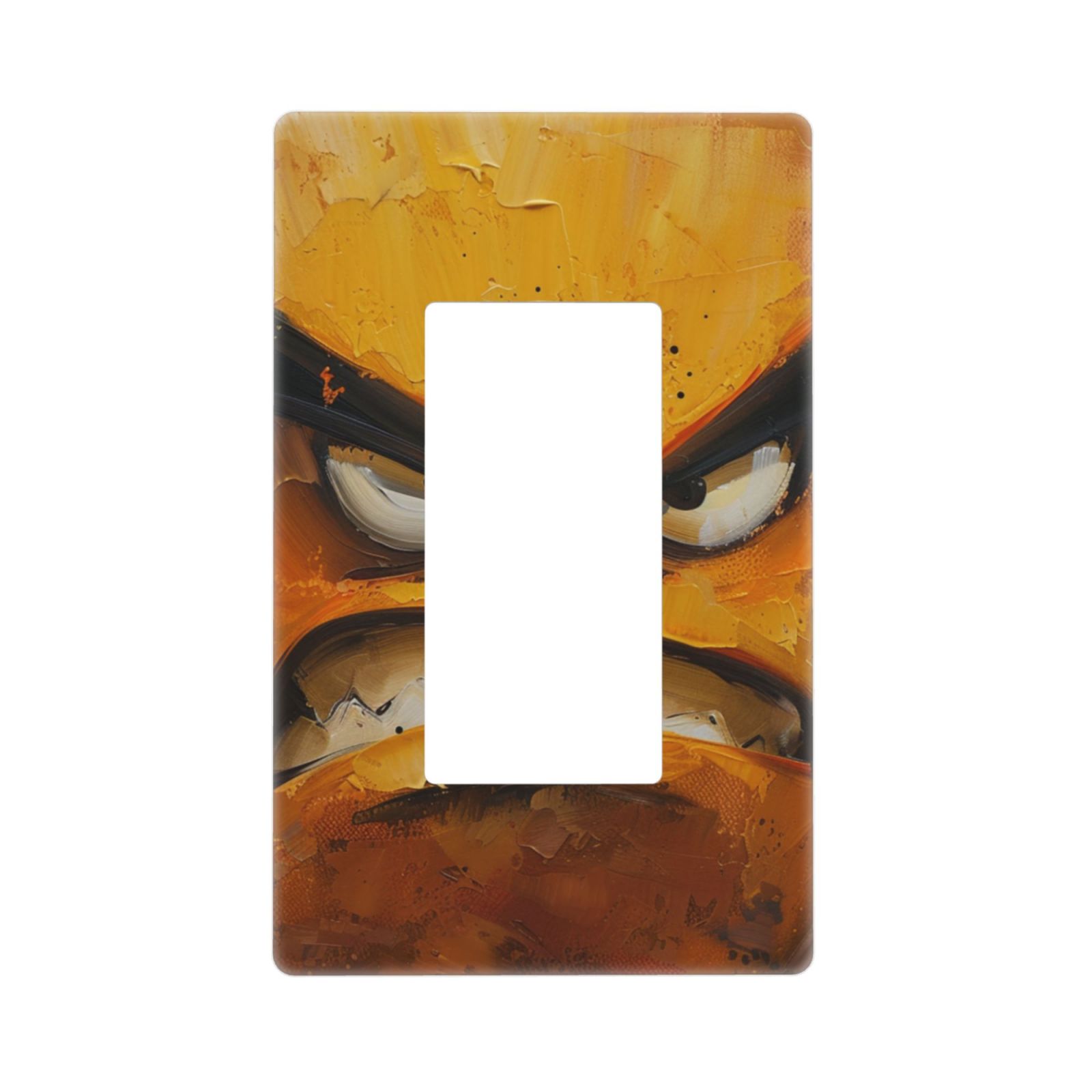 angry face Switch Cover Decorative Wall Plate / 1-Gang Screwless ...