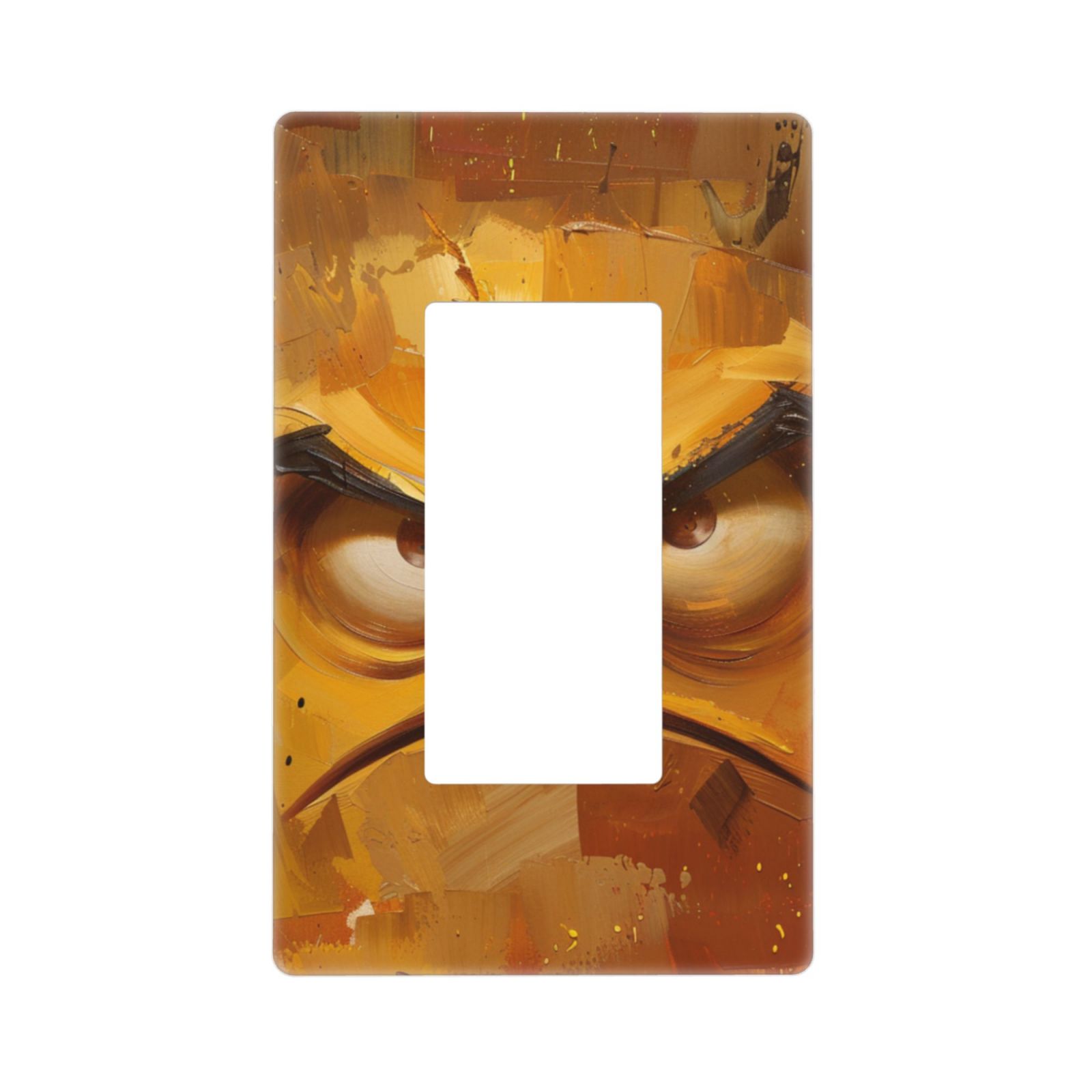 angry face Switch Cover Decorative Wall Plate / 1-Gang Screwless ...