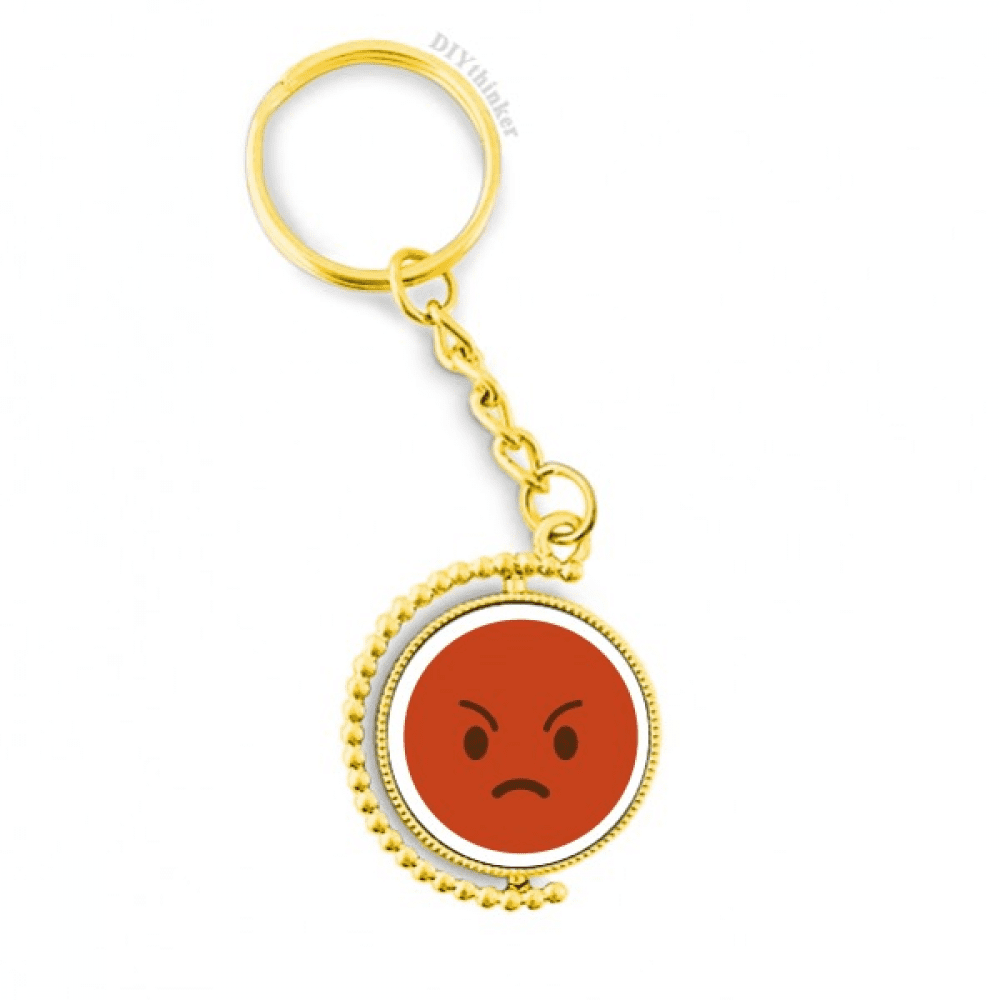 angry red cute online chat happy metal connector key chain accessory en ...