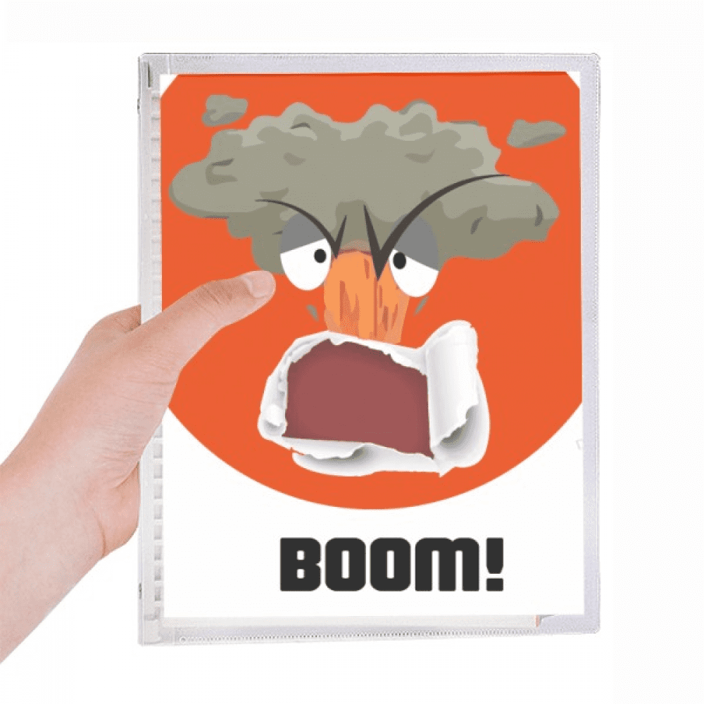 angry red emotion volcano eruption notebook loose diary refillable ...