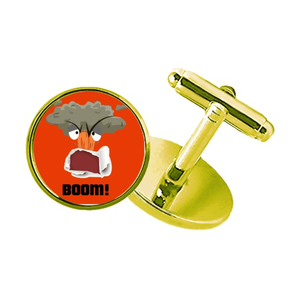 angry red emotion volcano eruption studded business metal cufflinks en ...