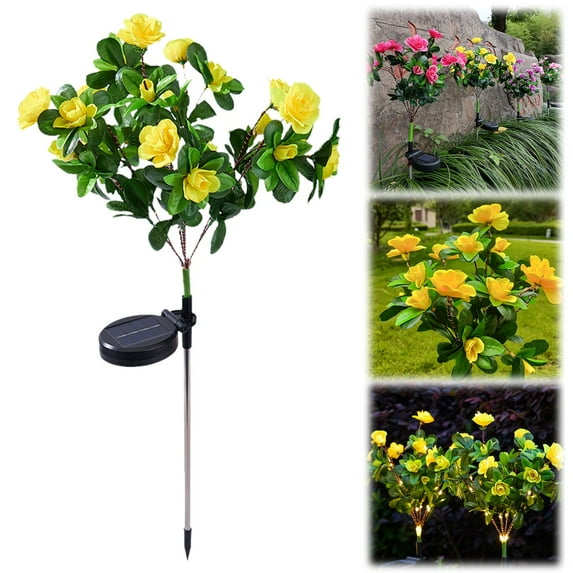 angwZhi Solar Flowers Waterproof Solar Decorations For Outside ...