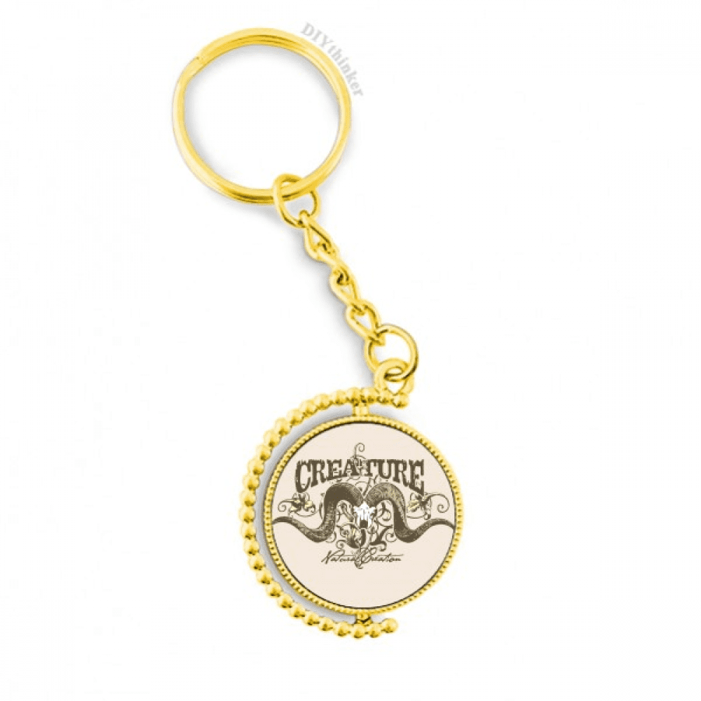 animal antelope creature combination pattern metal connector key chain ...